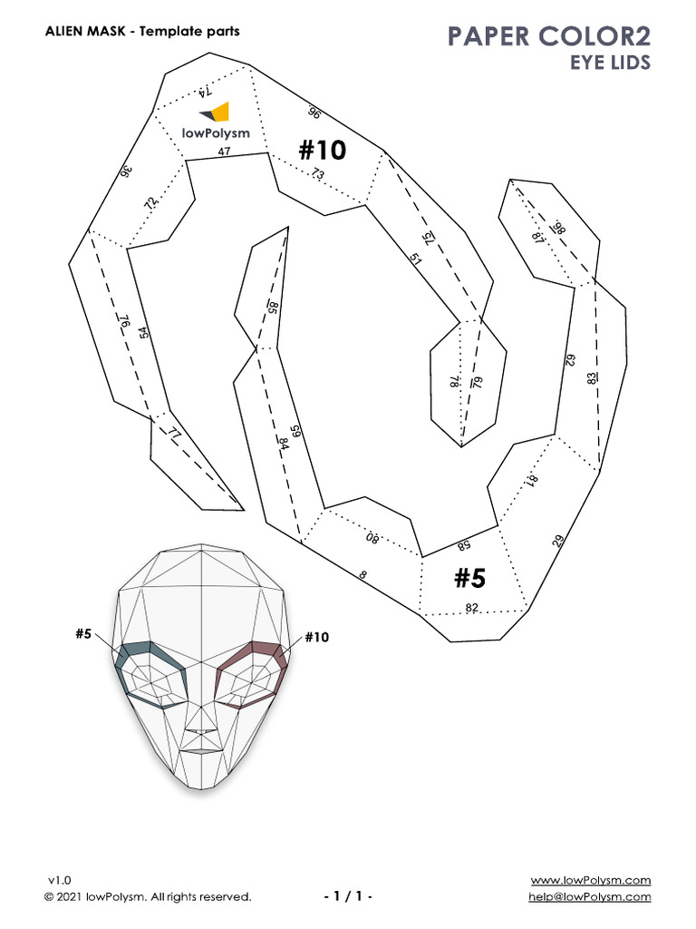ALIEN MASK Template Color2 1sheet (1) | PDF