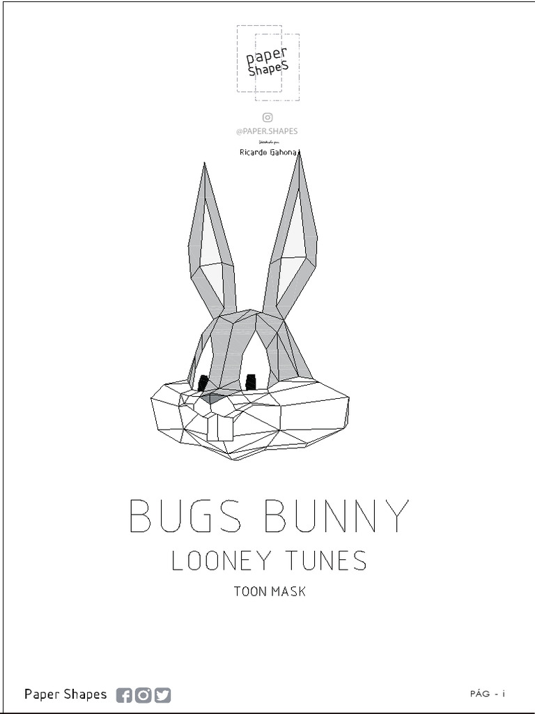 Bugs Bunny Mascara PPaperShapes | PDF