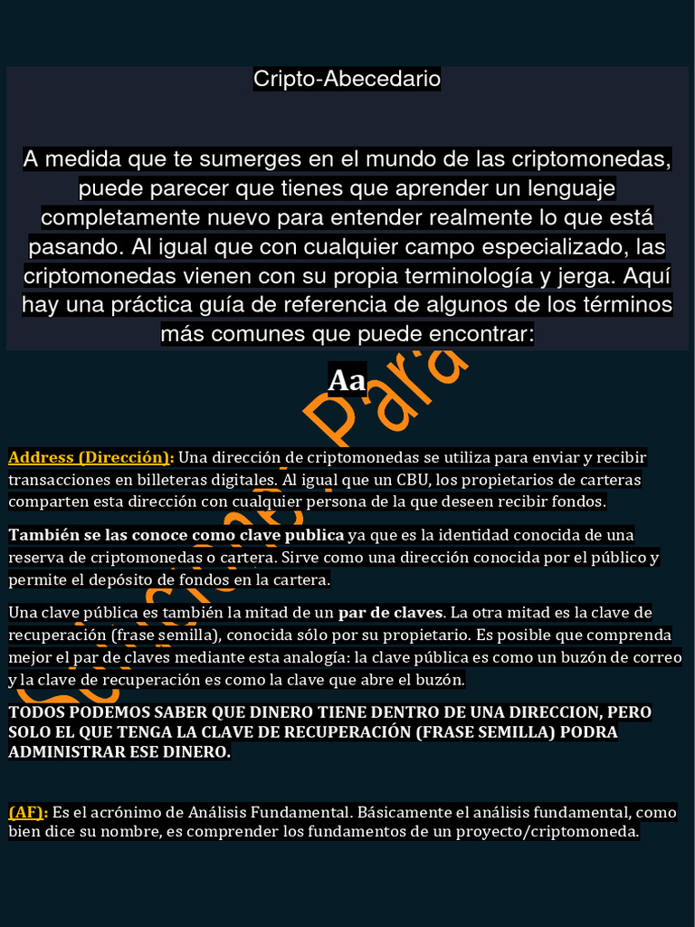 Glosario Criptomonedas | PDF | Criptomoneda | Bitcoin Glosario Criptomonedas | PDF | Criptomoneda | Bitcoin