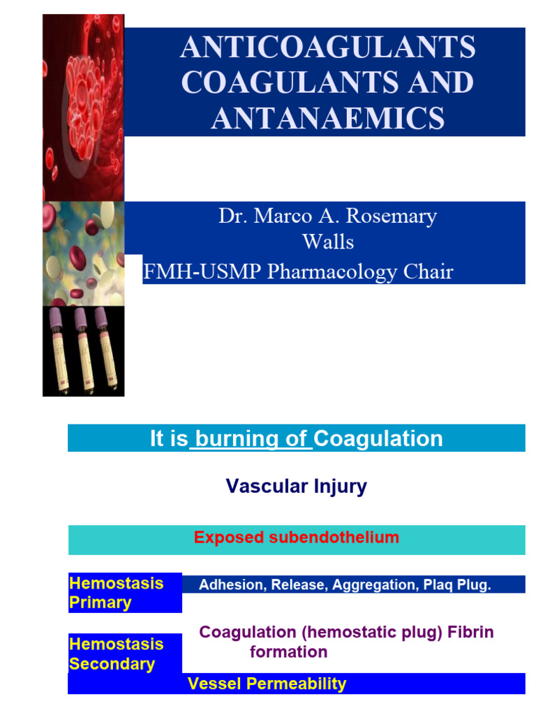 Anticoagulants: Mechanisms and Types | PDF | Coagulation | Thrombus