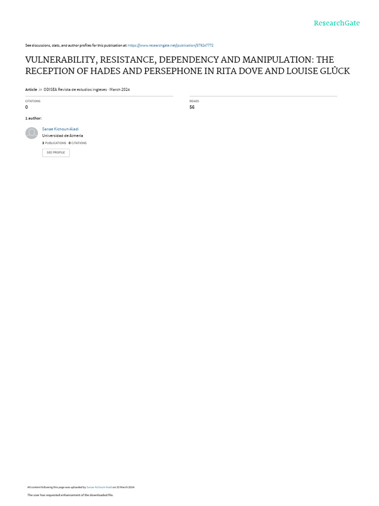 9164 ArticleText 36452 1 10 20240318 | PDF | Persephone | Hades