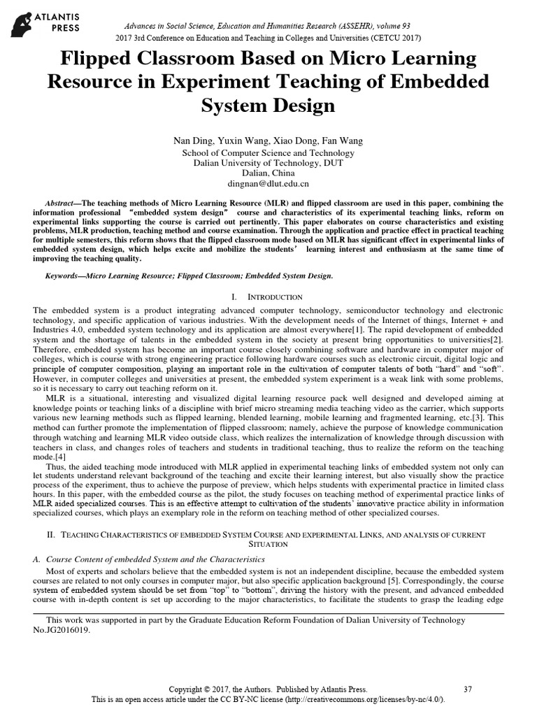 Ding, N., Wang, Y., Dong, X., & Wang, F. (2017) | PDF | Embedded System ...