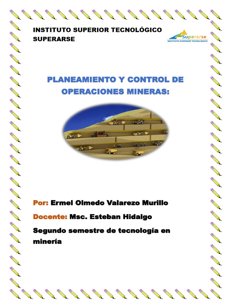 Planeamiento y Control de Operaciones Mineras | PDF