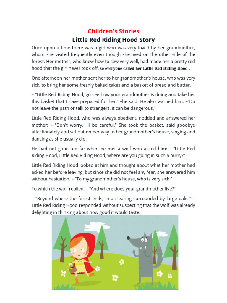 Children's Stories | PDF | Little Red Riding Hood | Hansel And Gretel