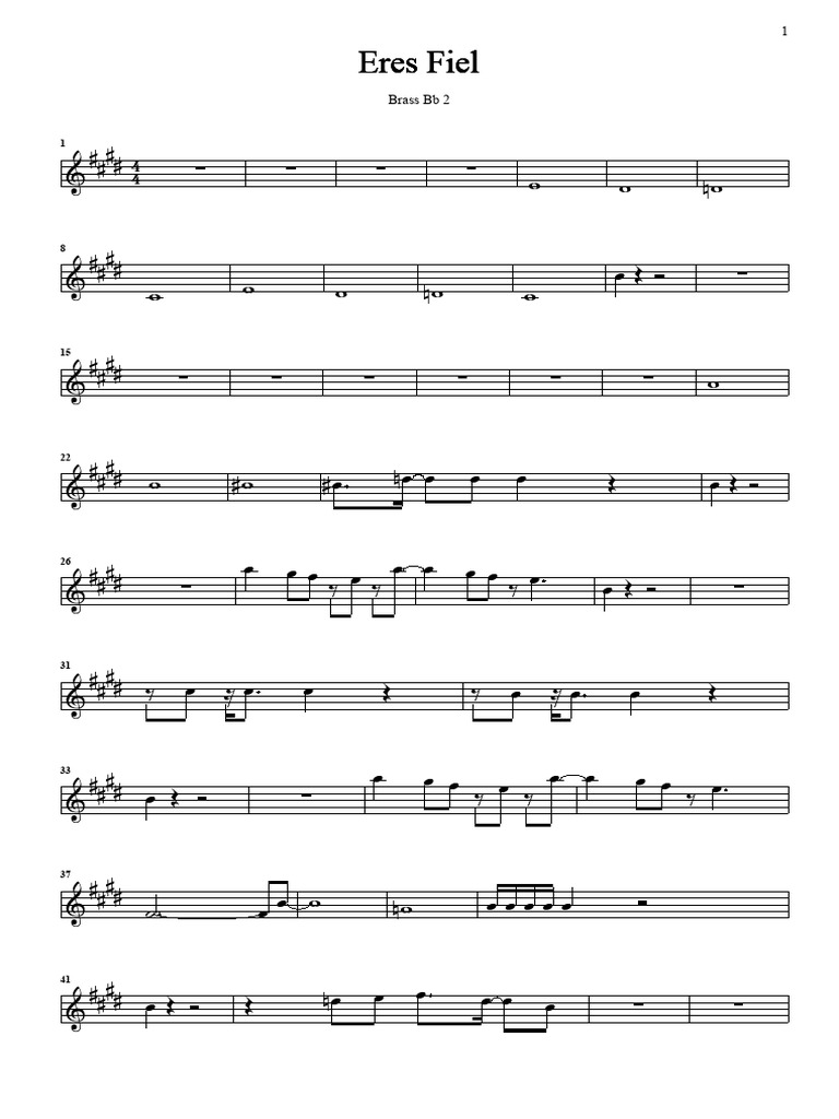 Eres Fiel Brass BB 2 | PDF