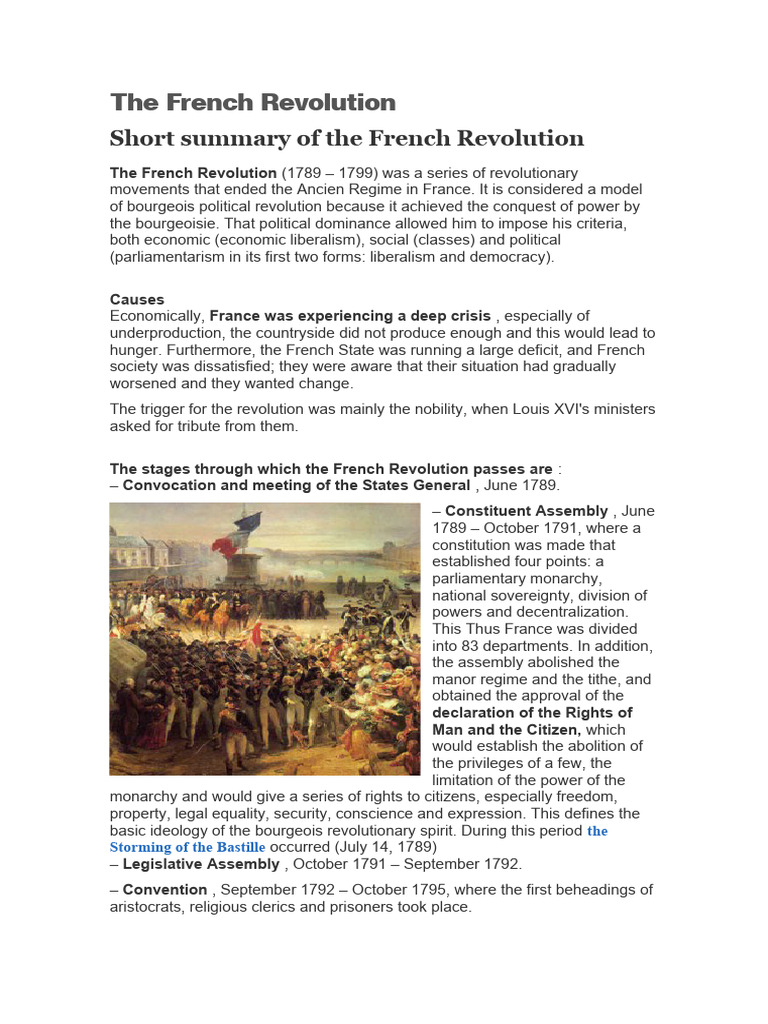 The French Revolution | PDF | French Revolution | France