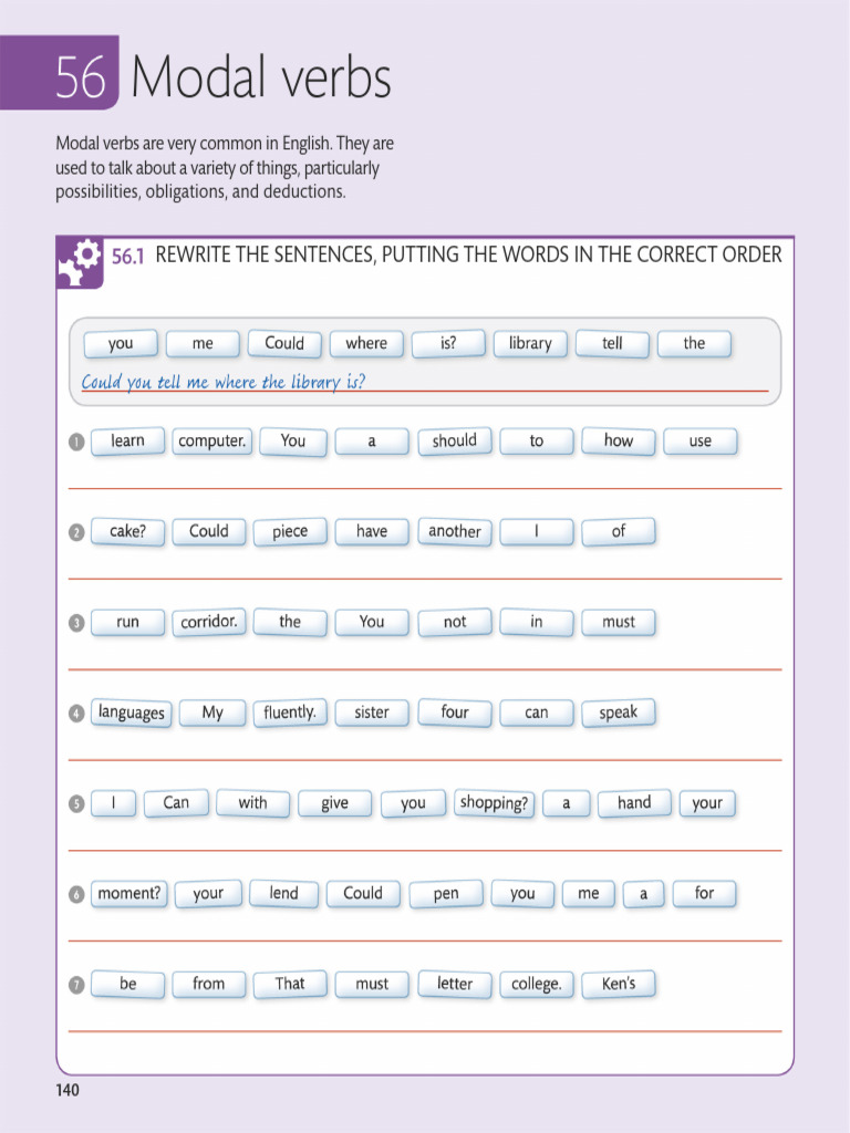 Modal Verbs Activities | PDF | Verb | Languages