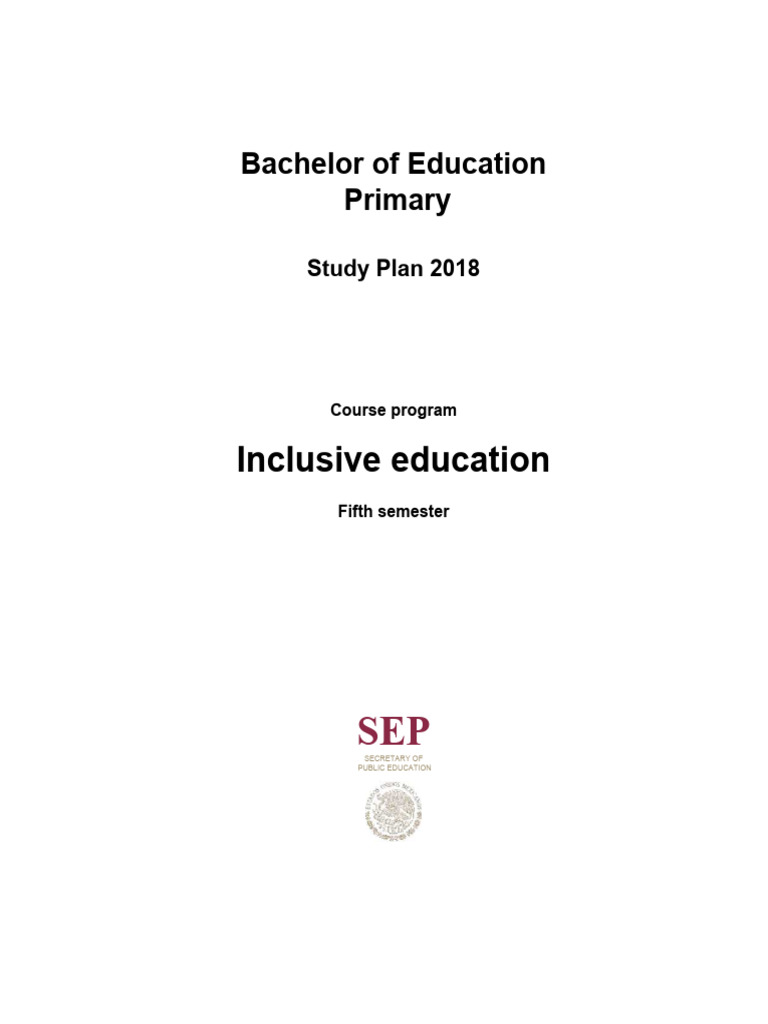 Inclusive Education Program | Download Free PDF | Inclusion (Education) | Pedagogy