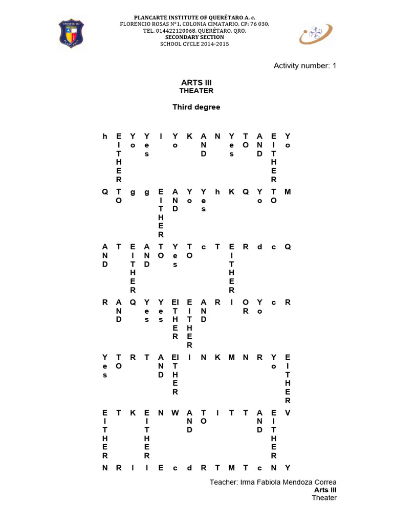 Arts III Theater Activities Guide | PDF | Dragon