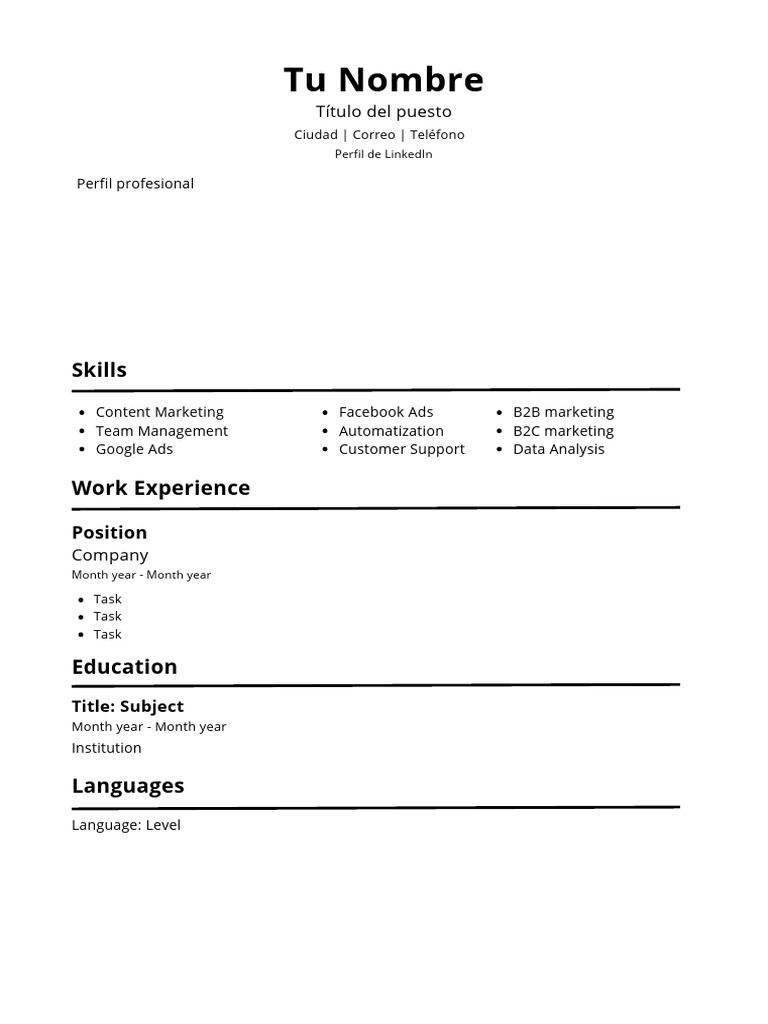 Dubai CV Template | PDF