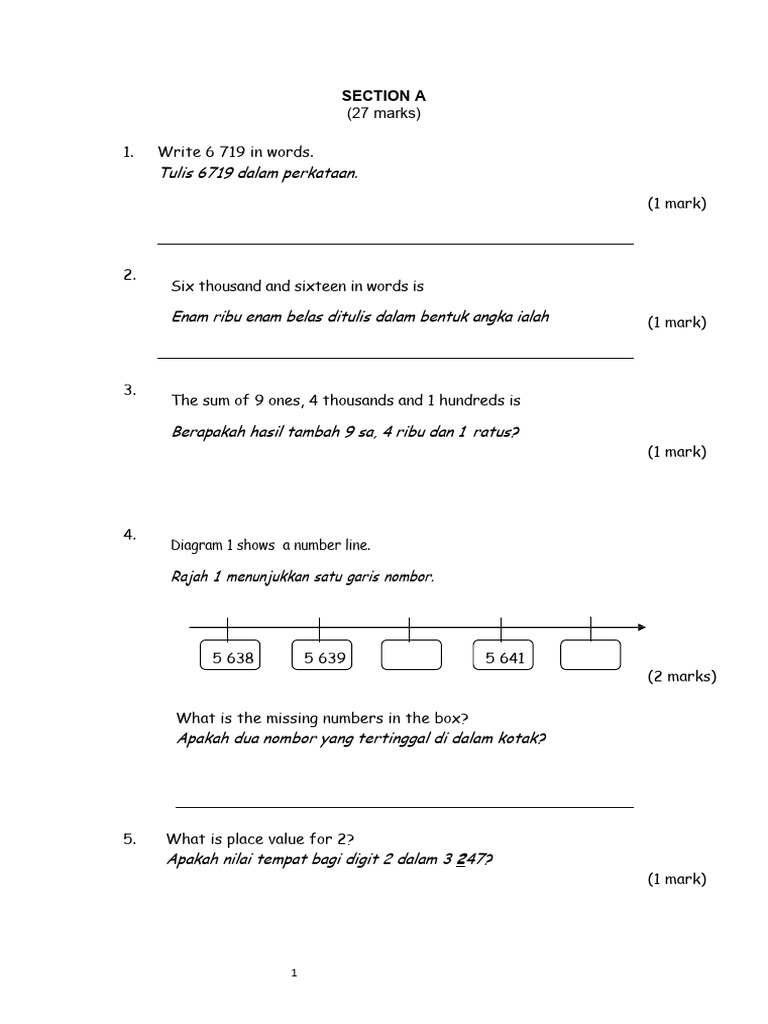 PBD Math Tahun 3 | PDF