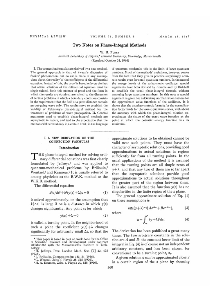 Furrys Method 1947 | PDF | Normal Mode | Equations