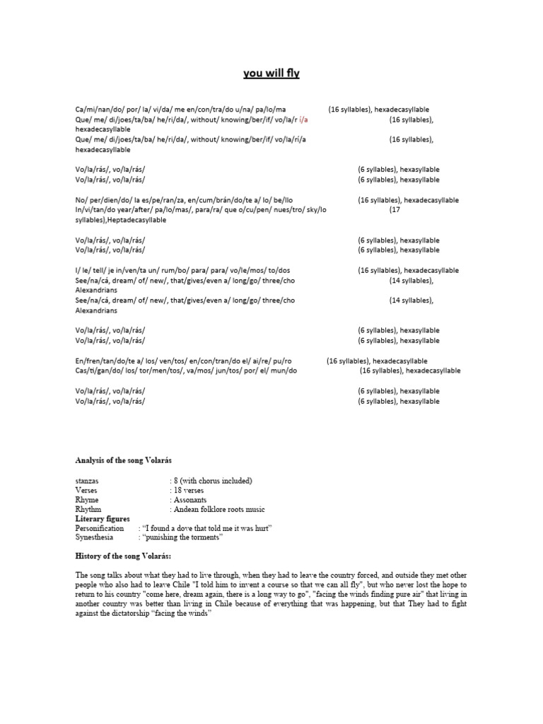 Illapu Song Analysis | PDF | Chile