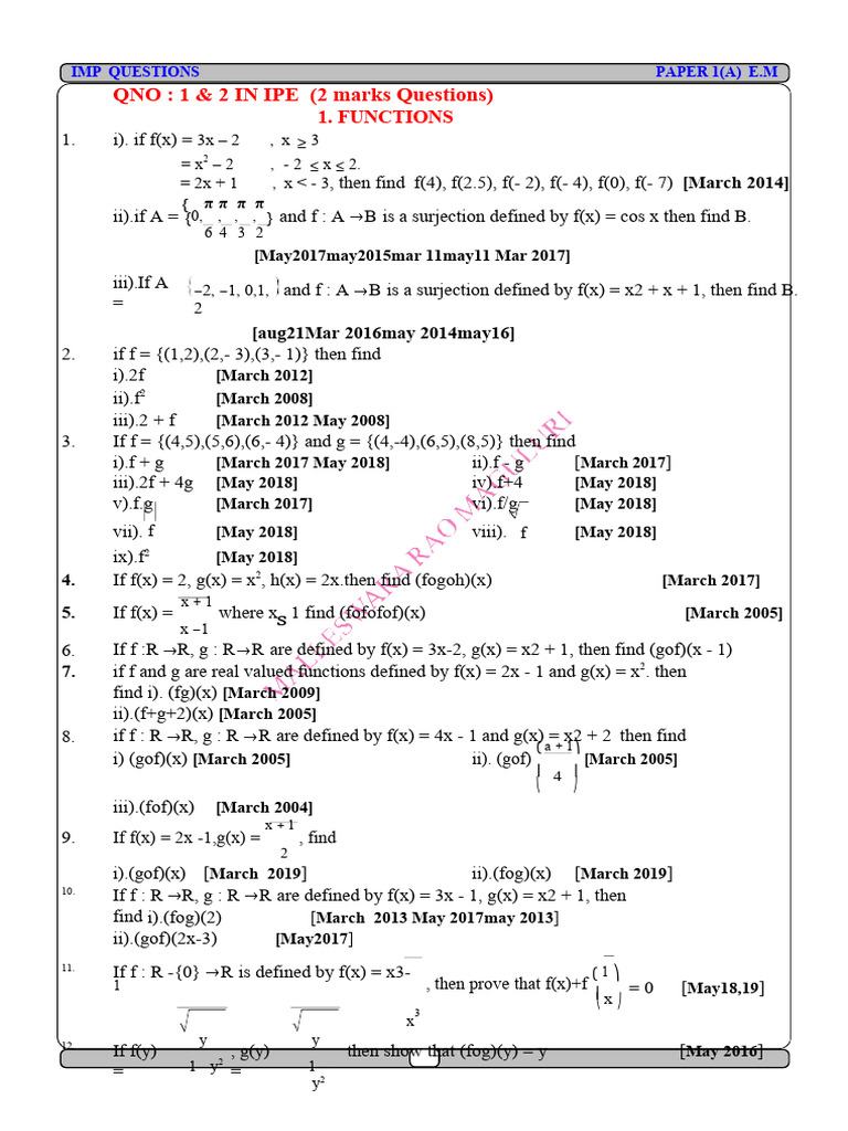 Main Maths I A | PDF
