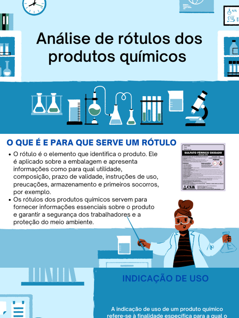 Análise de Rótulos Dos Produtos Químicos | PDF | Química | Embalagem e ...