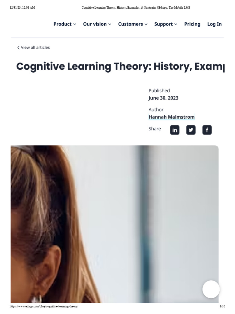 Cognitive Learning Theory - History, Examples, & Strategies - EdApp ...