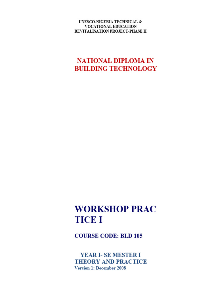 BLD 105 Workshop Practice 1 | PDF | Concrete | Porosity