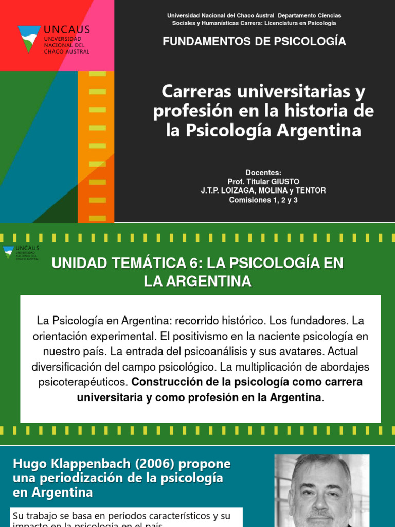 TC U6-Carreras Universitarias y Profesión en La Historia de La Psicología-Loizaga-1 | PDF ...