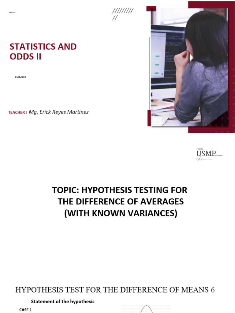 Hypothesis Test For The Difference of Means With Var. Known | PDF ... Hypothesis Test For The Difference of Means With Var. Known | PDF ...