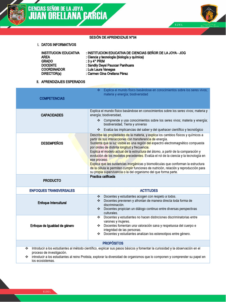 Sesion 3 y 4 de Prim | PDF | Organismos | Importar