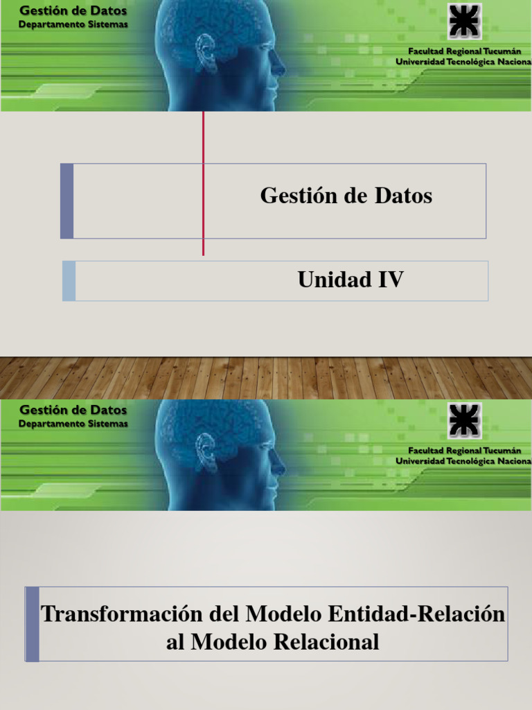 Gestion de Datos - Unidad IV - Transformacion Modelo ER A REL | PDF ...