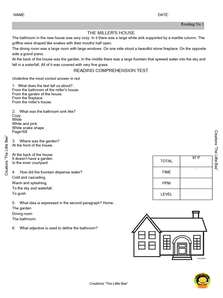 Reading Comprehension Book | PDF | Lion | Sky
