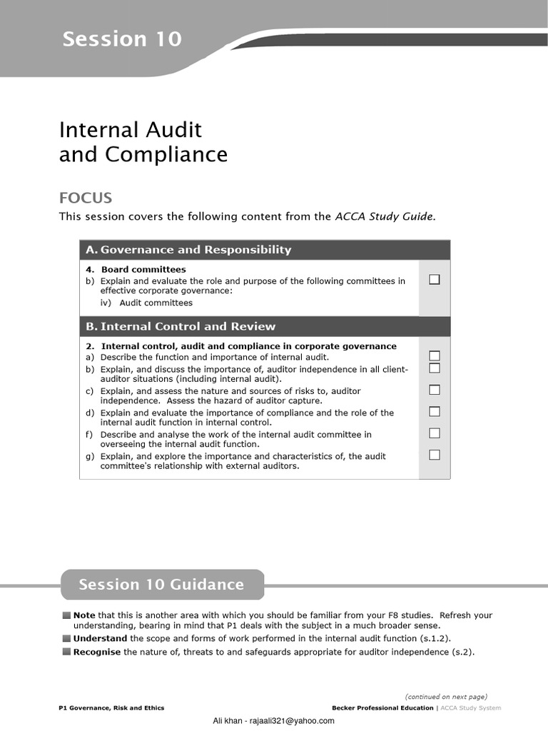 Internal Audit and Governance Essentials | PDF | Internal Audit | Audit