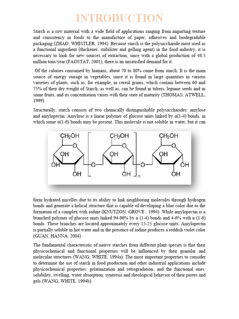 Starch Introduction | PDF | Starch | Materials Science