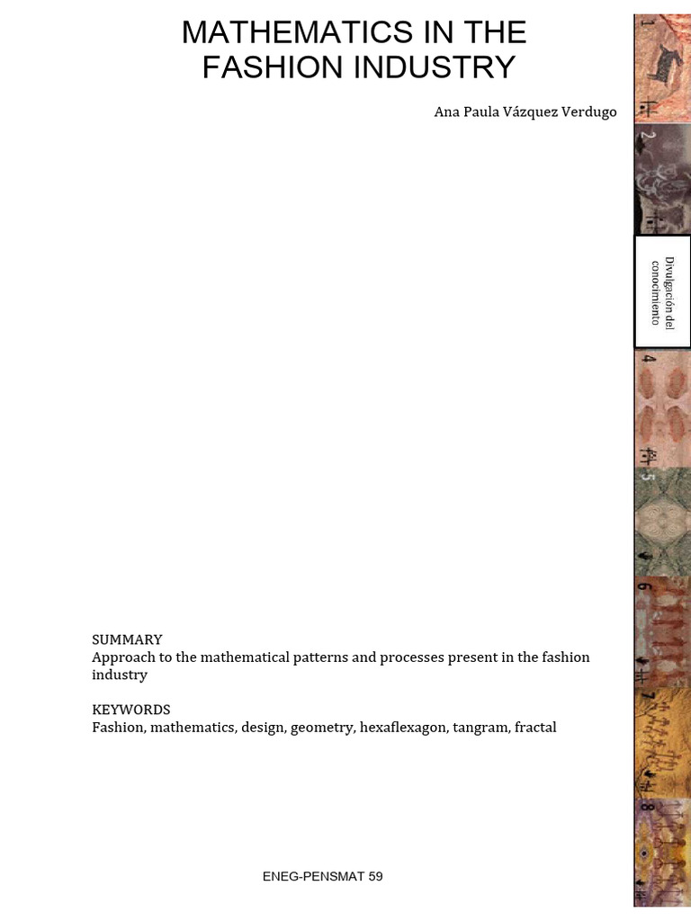 Mathematics in Fashion Design Insights | PDF | Fashion | Mathematics