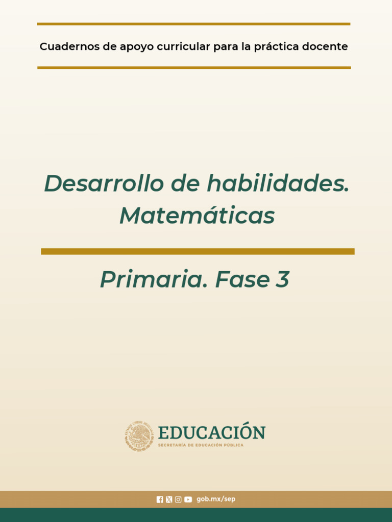 Habilidades Matematicas Primaria-Fase 3 | PDF | Números | Enseñando