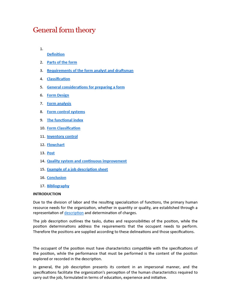 General Form Theory | PDF | Information