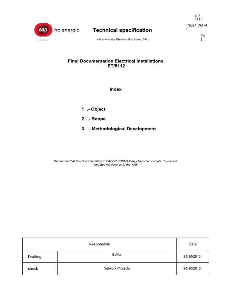 Final Documentation Electrical Installations | PDF | High Voltage ...