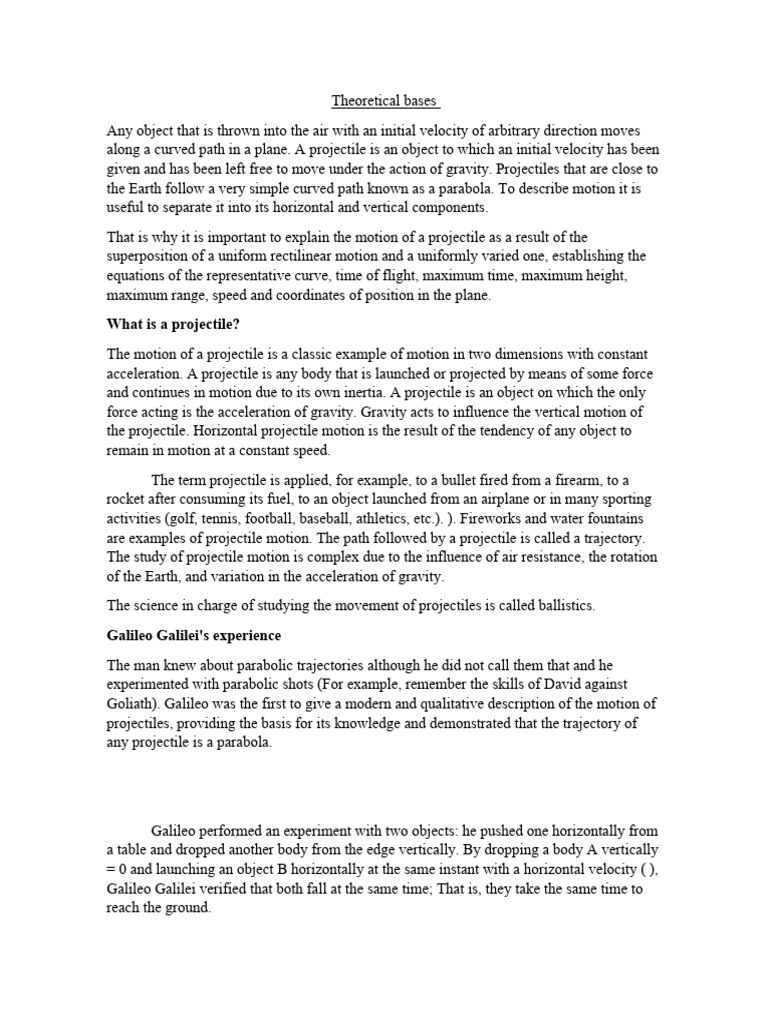 Projectile Launch | PDF | Acceleration | Physical Phenomena