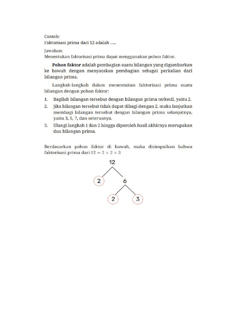 Faktor Prima Dari 12 | PDF