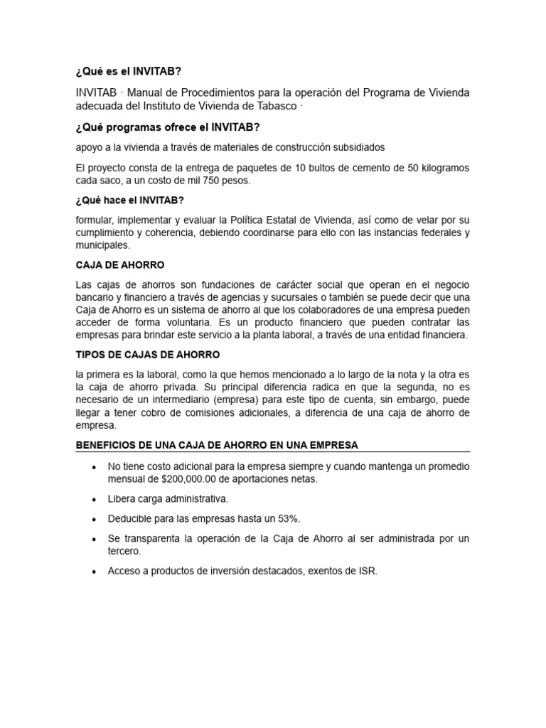 Qué Es El INVITAB | PDF