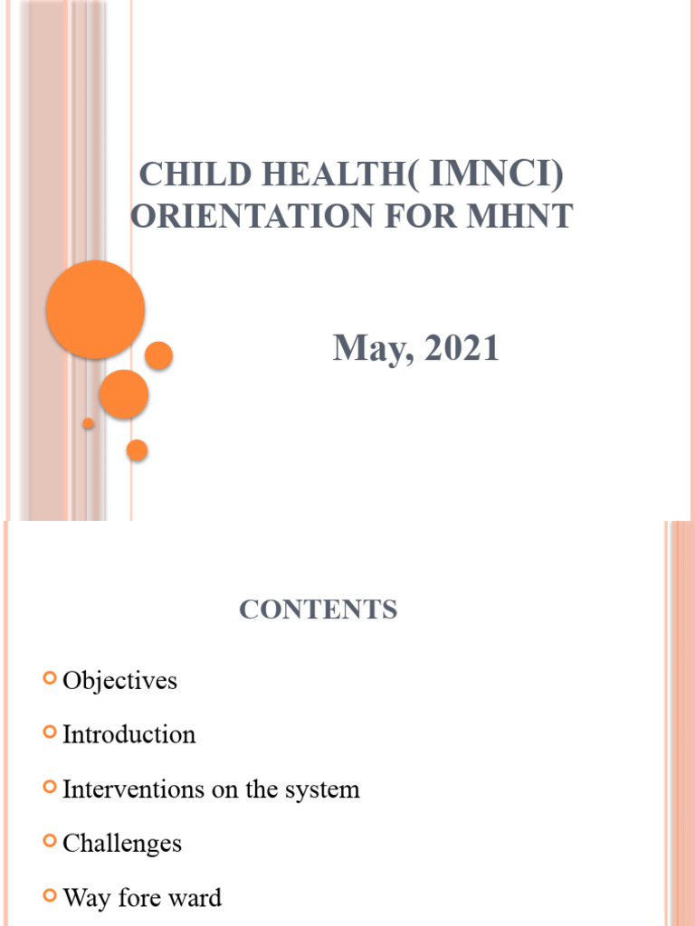 IMNCI Powerpoint | PDF | Infants | Child Mortality