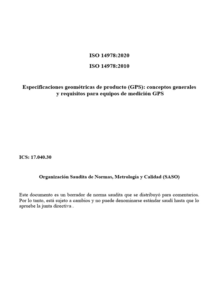 Saso Iso 14978 2020e | PDF | Medición | Calibración