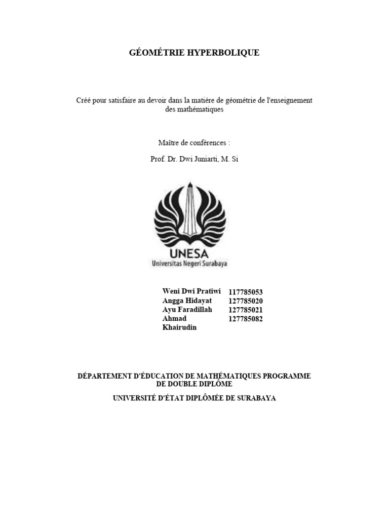 Géométrie Hyperbolique | PDF | Géométrie | Géométrie euclidienne