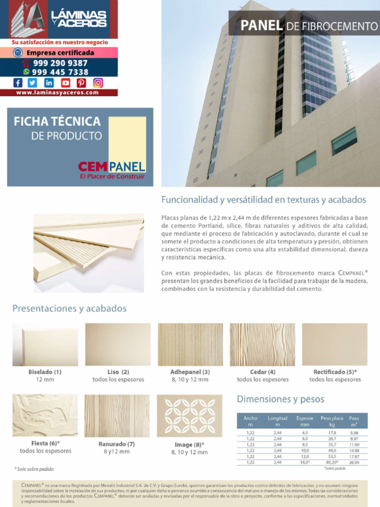 Ficha Técnica CEMPANEL 2020 | PDF