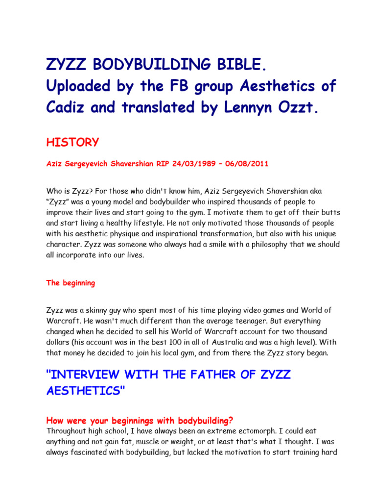 The Zyzz Bible (Spanish) | PDF | Strength Training | Fat