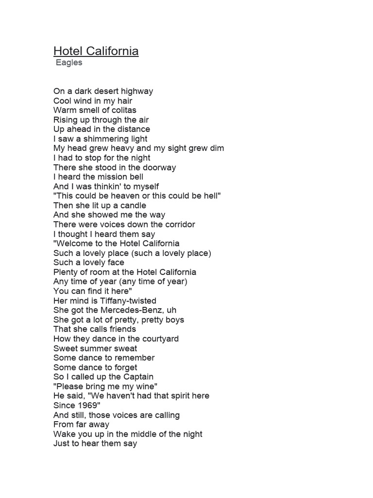 Hotel California | PDF