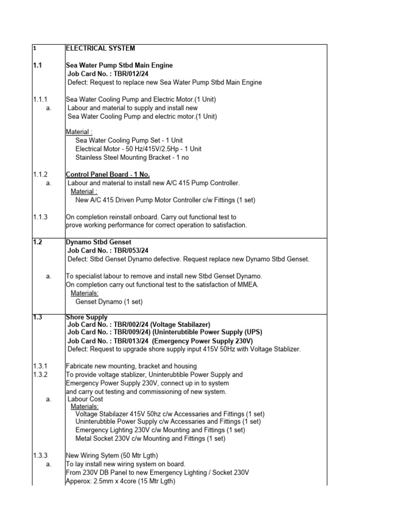 Electrical System | PDF | Power Supply | Pipe (Fluid Conveyance)