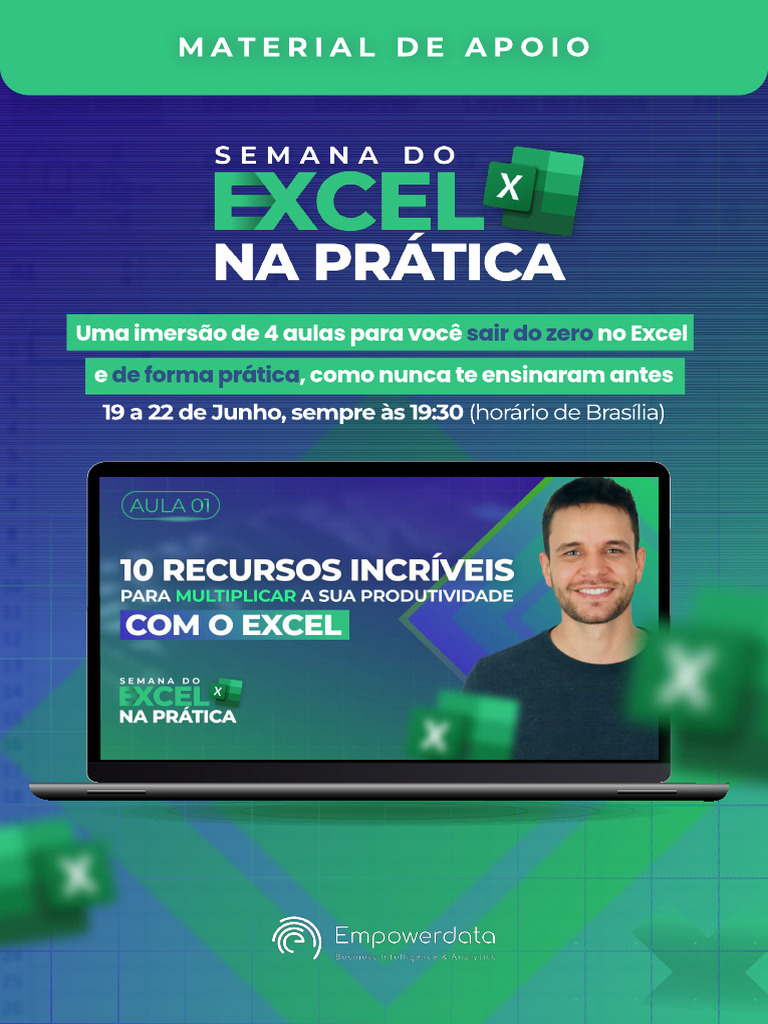 Material VIP Excel 1 | PDF | Microsoft Excel | Gestão de recursos humanos