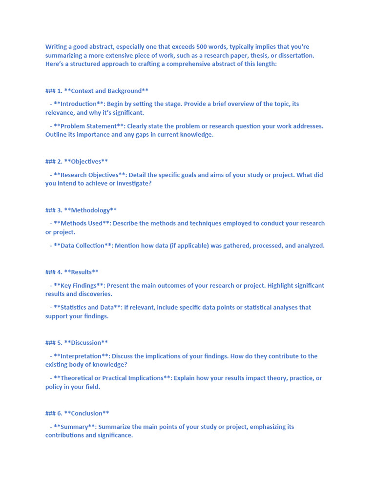 Writing A Good Abstract | PDF | Methodology | Science