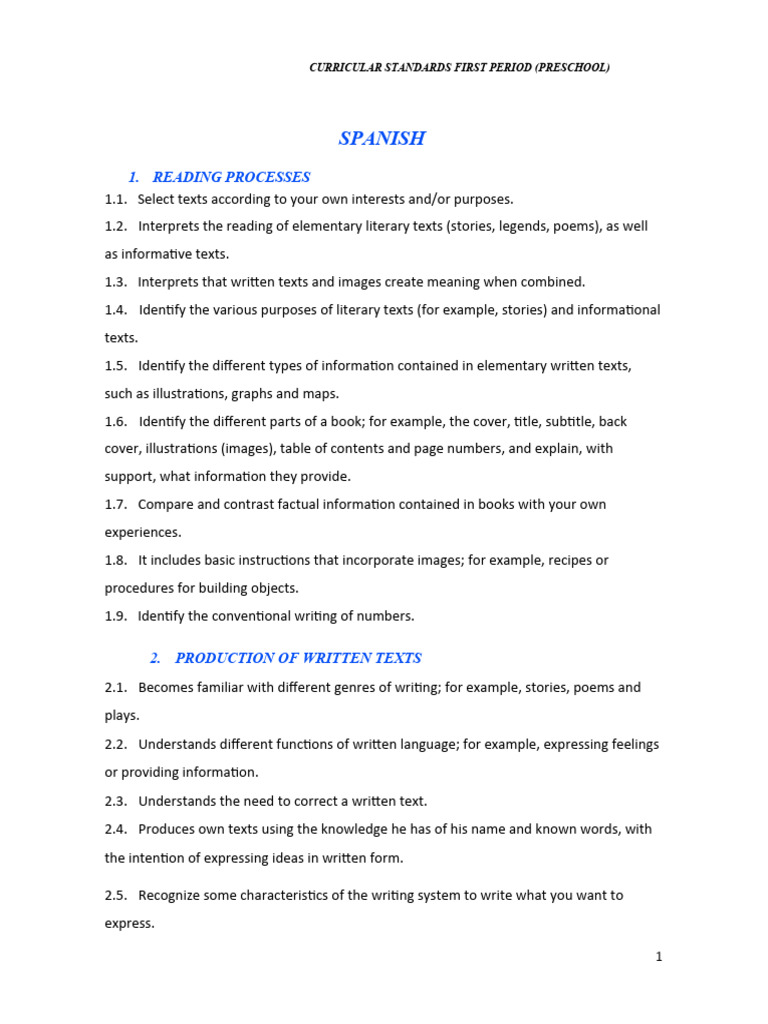 1 Preschool Curriculum Standards | PDF | Mathematics | Science