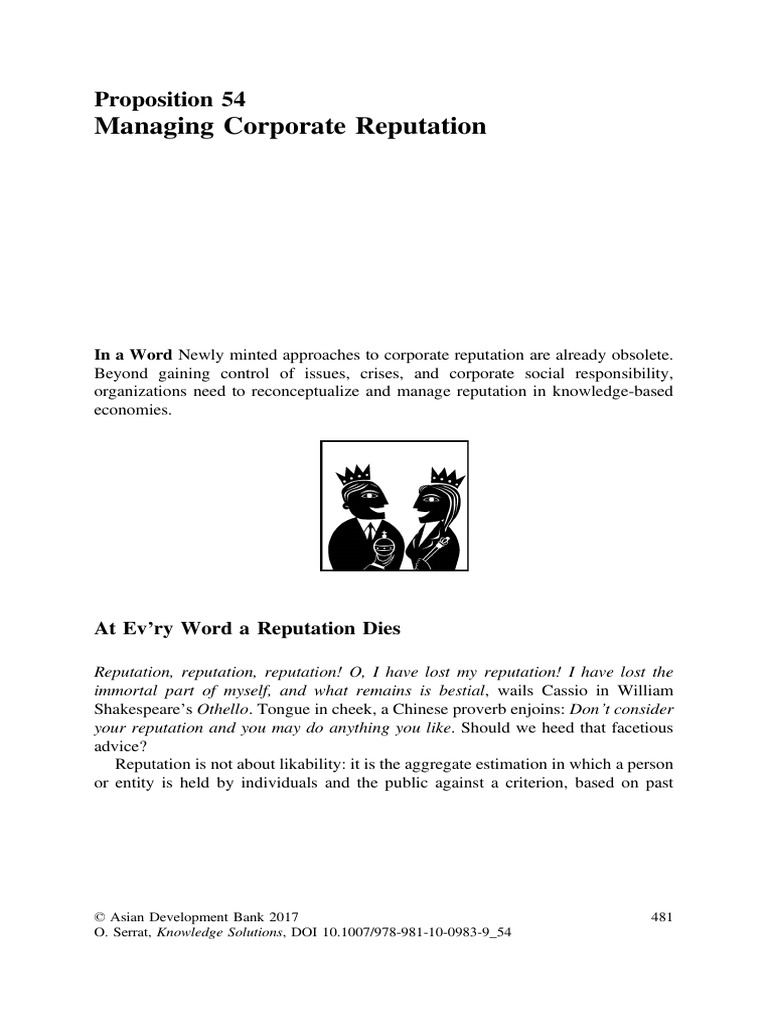 Redefining Corporate Reputation Management | PDF | Reputation | Public ...