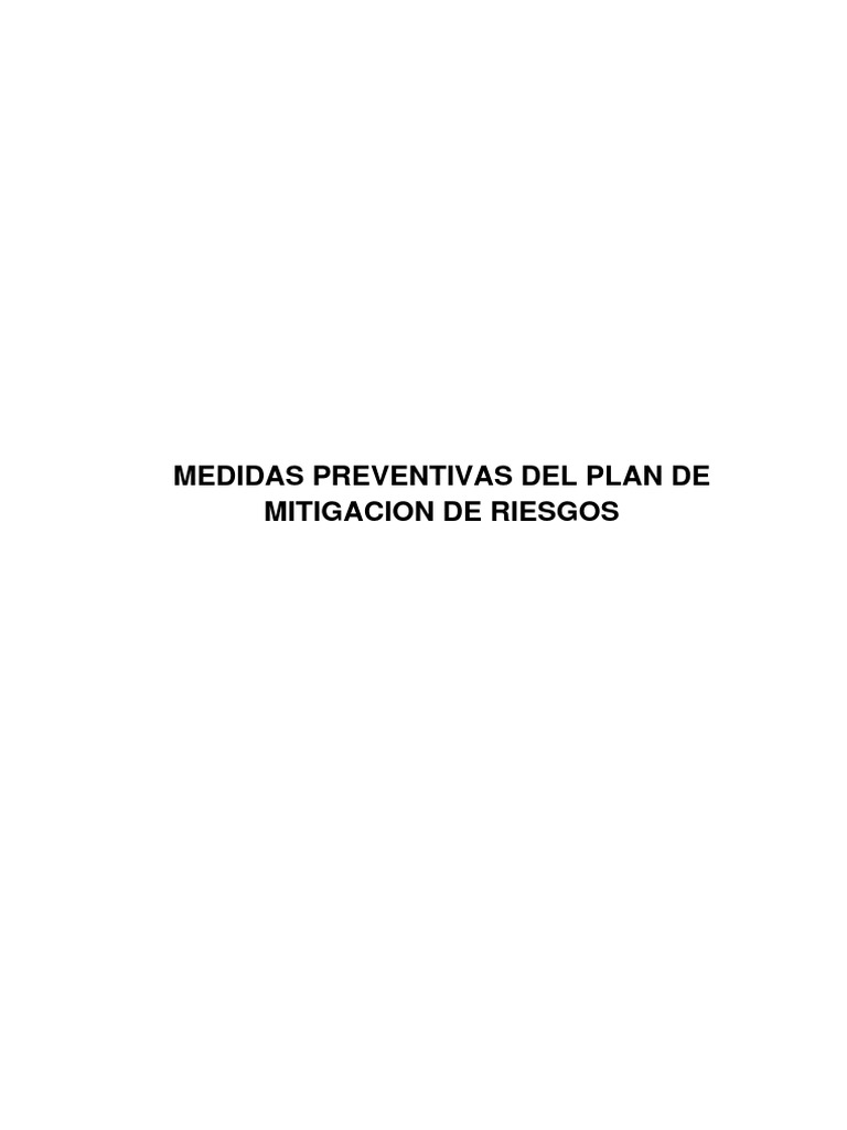 6.1 Plan de Mitigacion Del Proyecto de Pistas y Veredas | PDF | Contaminación | Entorno natural