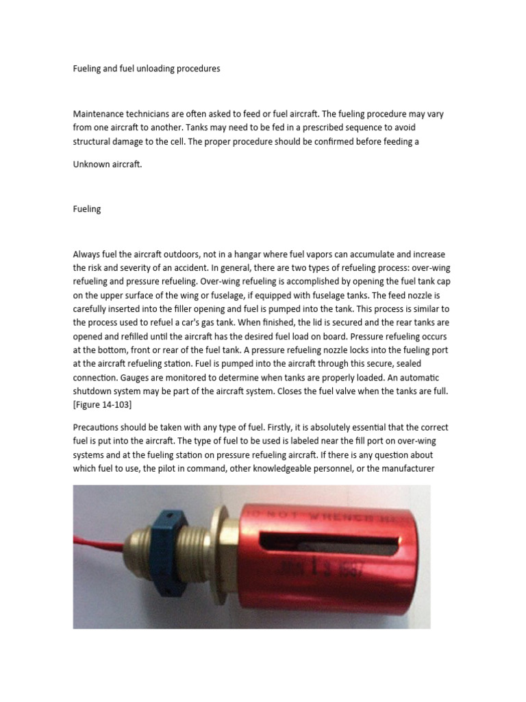 Fuel Supply and Fuel Discharge Procedures | PDF | Pump | Aircraft