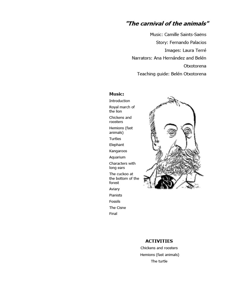 Didactic Guides The Carnival of The Animals | PDF | The Carnival Of The ...