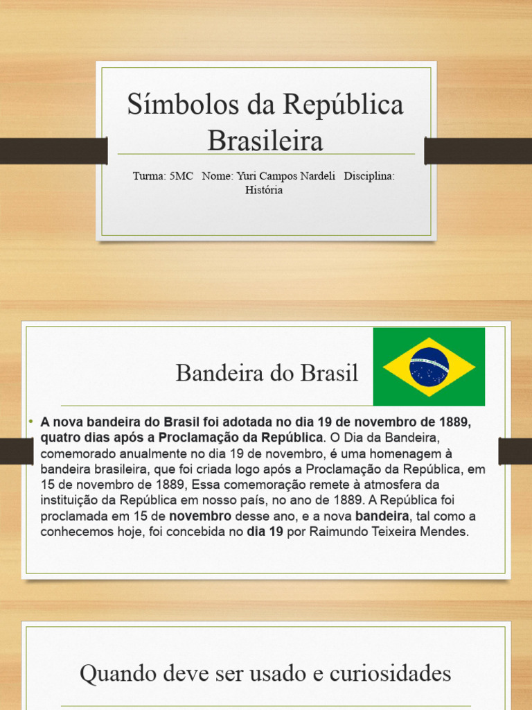 Símbolos da República Brasileira | PDF | Brasil